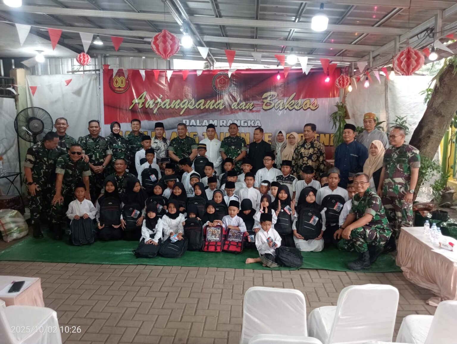 Sambut HUT ke-80 TNI, Kogabwilhan III Gelar Bakti Sosial di Rumah Asuh Yatim Fadilah Ihsan ...